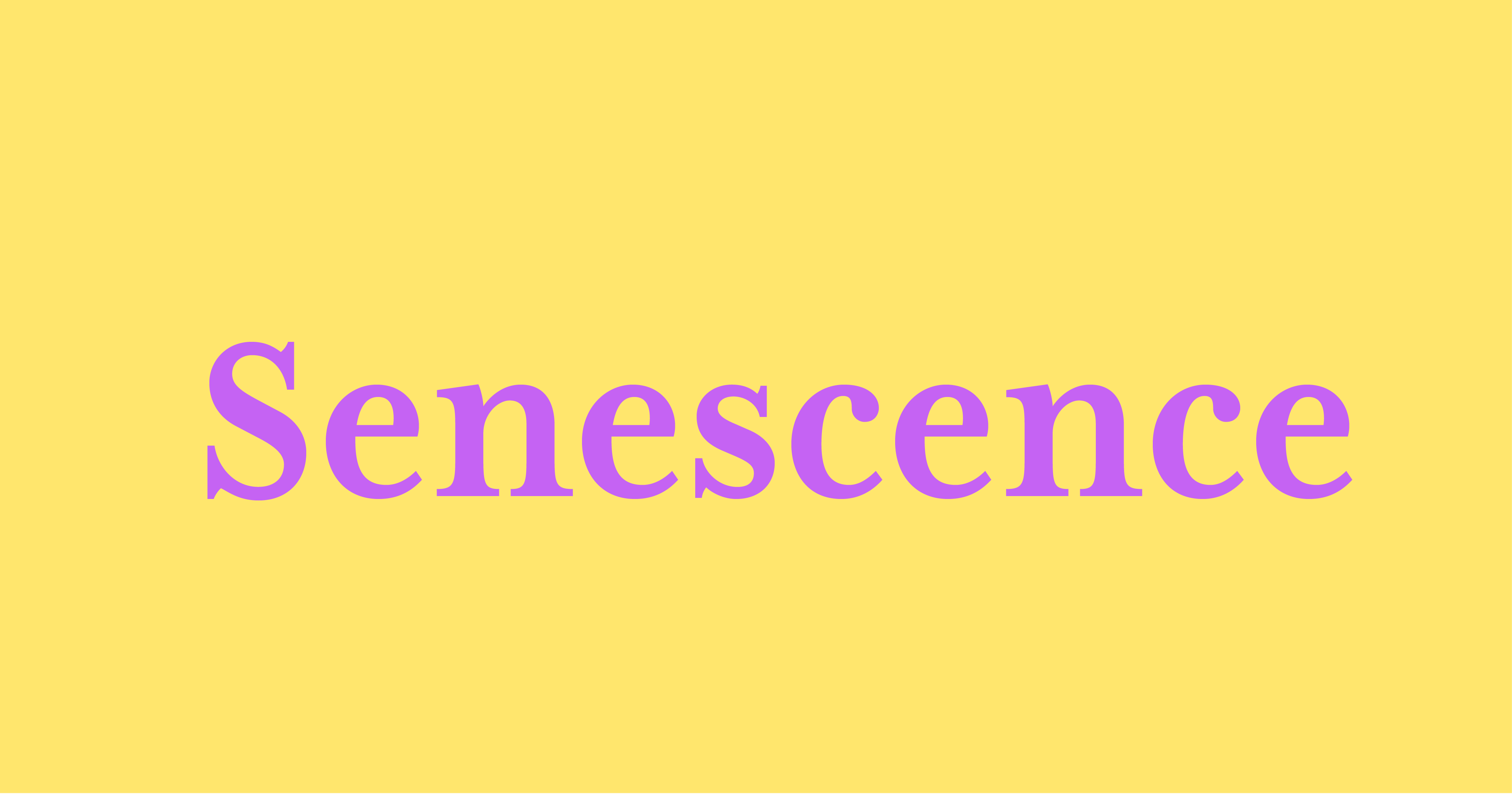 Senescence - Word Daily
