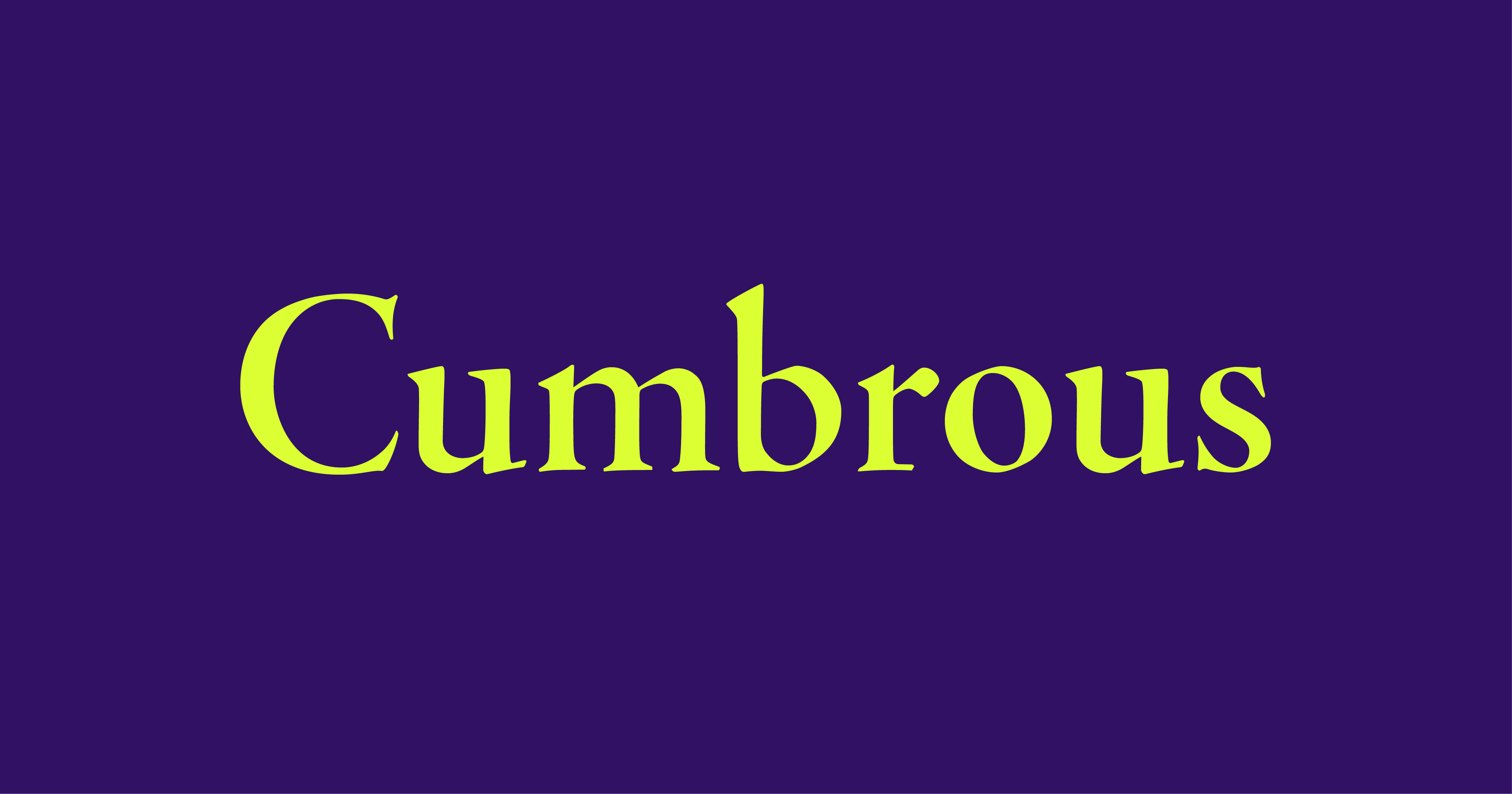 Cumbrous - Word Daily